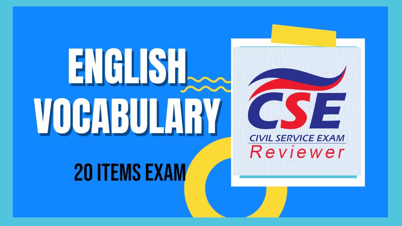 Civil Service Exam Reviewer | ENGLISH VOCABULARY - YouTube