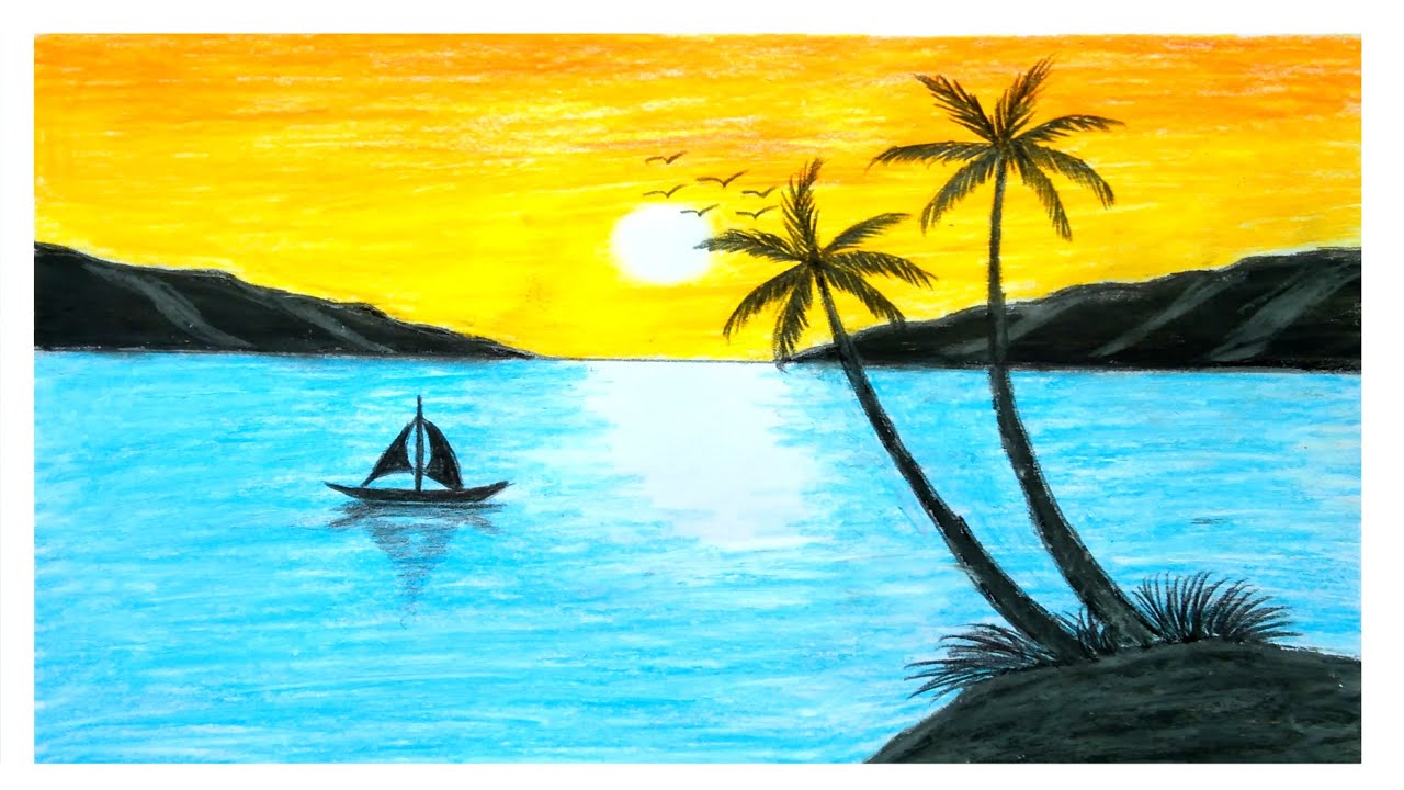 Art of Naturel drawing easy | Naturel drawing step by step for ...