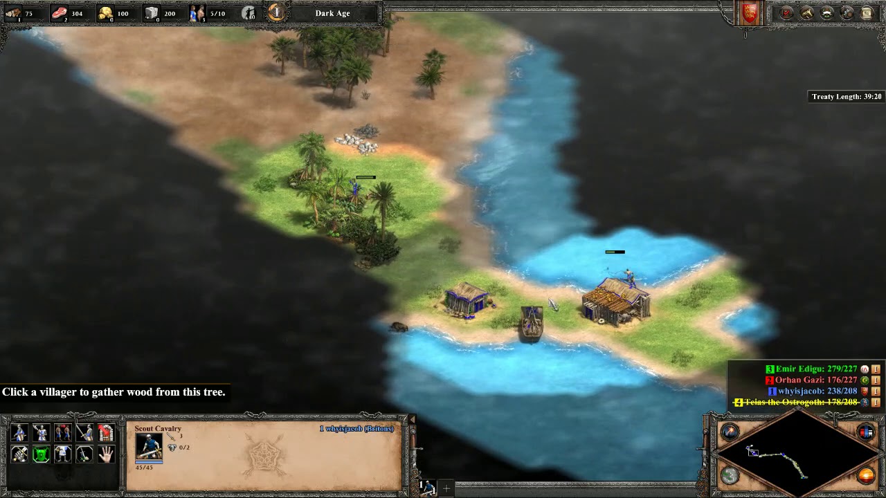 Age of Empires II - Earth Map Standard Difficulty pt 1 - YouTube