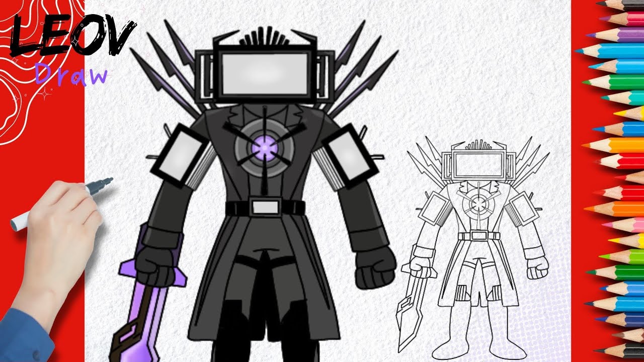 How to Draw Upgraded Titan TV Man Step by Step | Easy drawing Tutorial ...