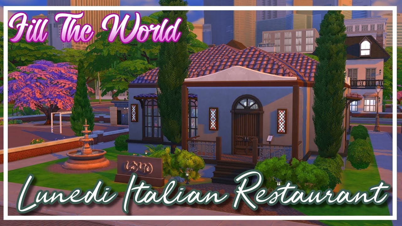 Lunedi Italian Restaurant 🍝 - The Sims 4 Speed Build - YouTube