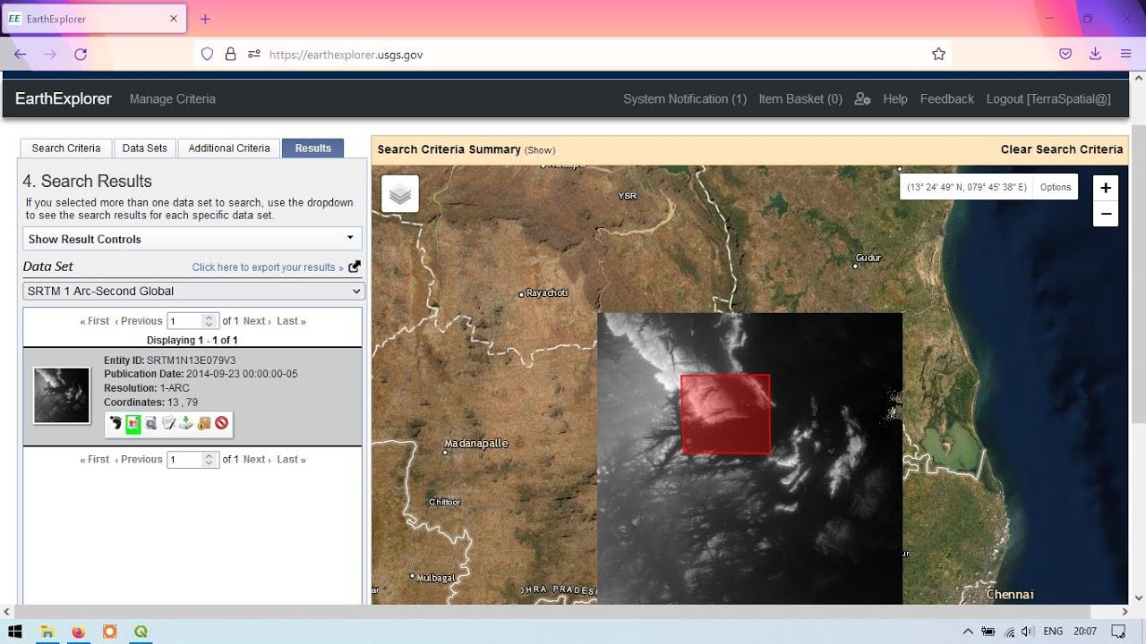 Downloading 30m SRTM DEM data from USGS EarthExplorer - YouTube