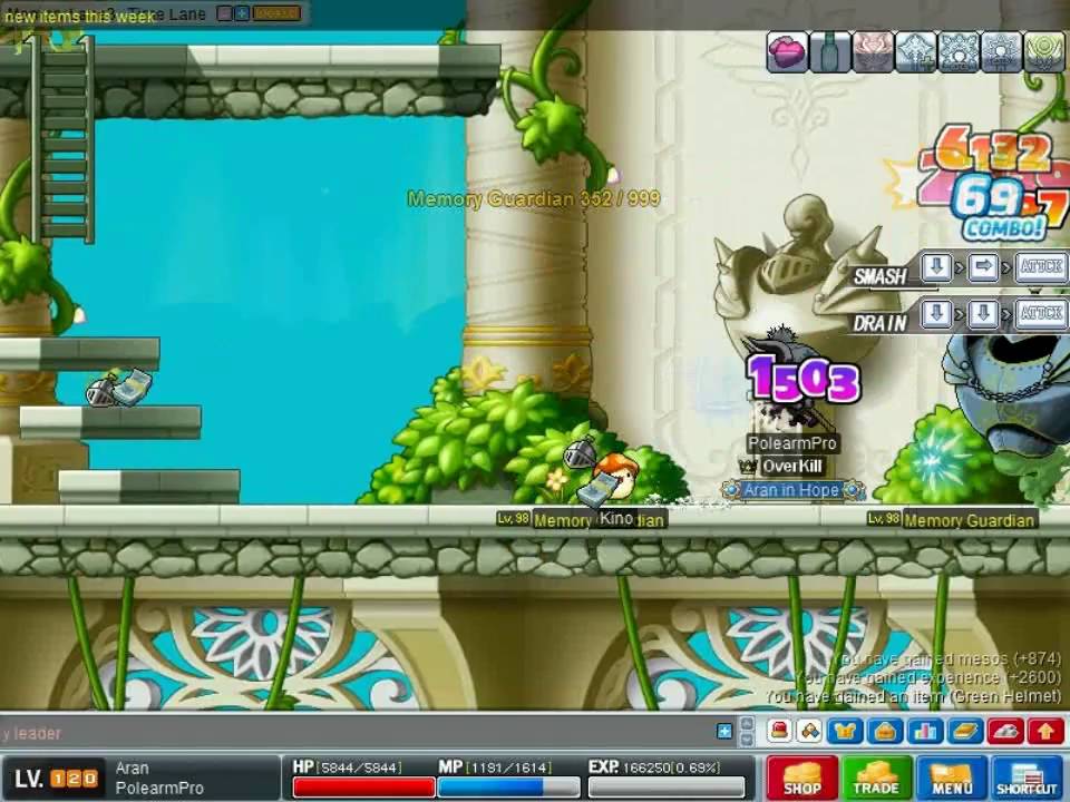 Maplestory - LVL 120 Aran / Time Temple [Pre-BB] - YouTube