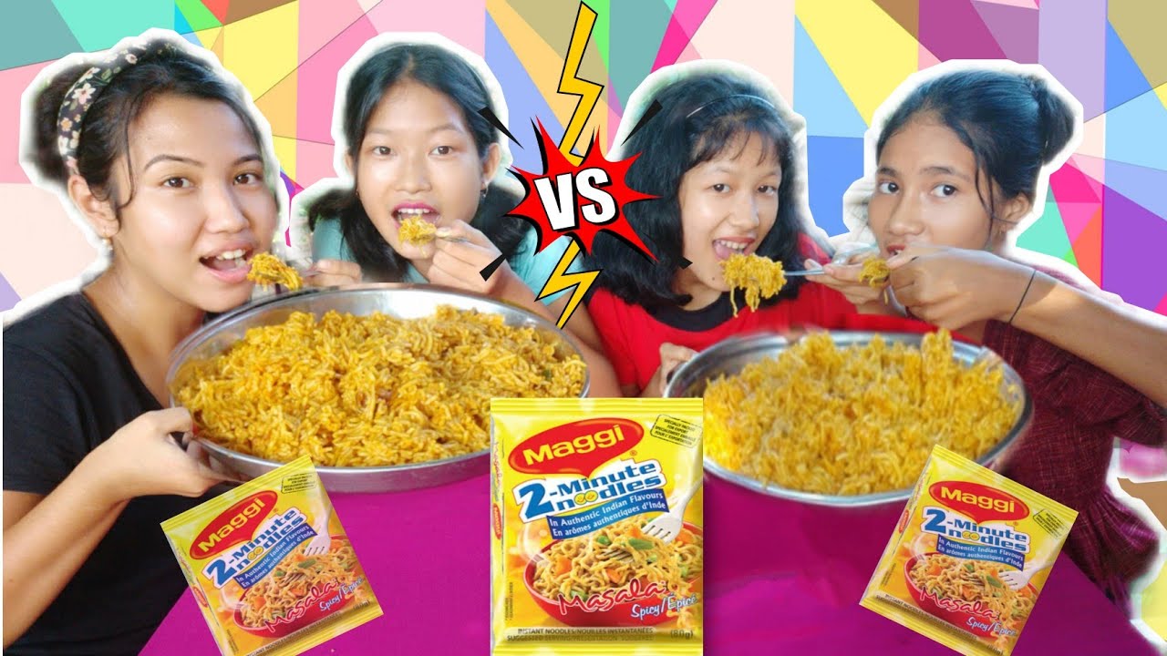 Maggi Eating Challenge w/d Sisters 🍜|| The Bomb Girls || - YouTube