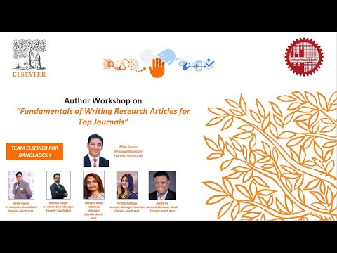 Workshop on “Fundamentals of Writing Research Articles for Top Journals ...
