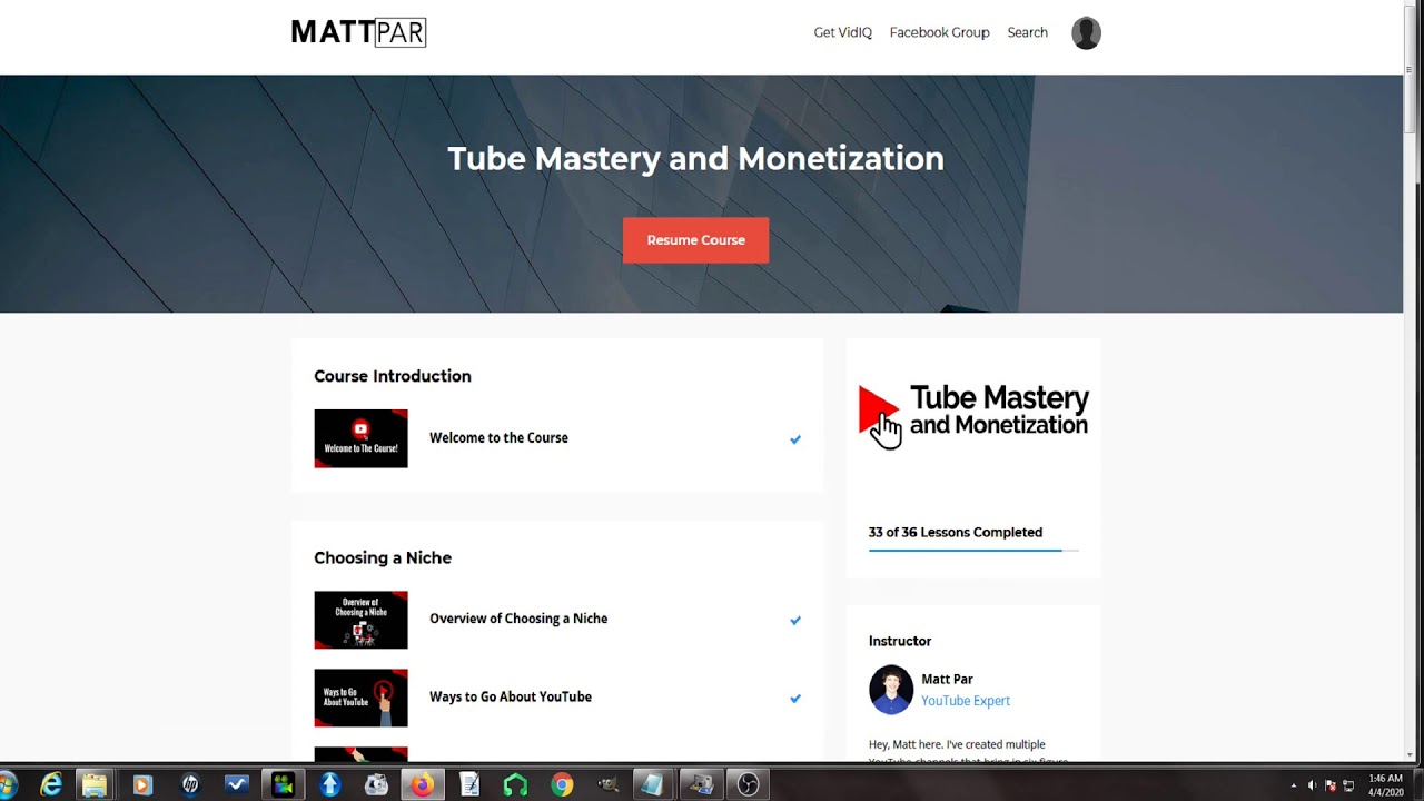 Matt Par Youtube Course Review Pros And Cons 2020 - YouTube