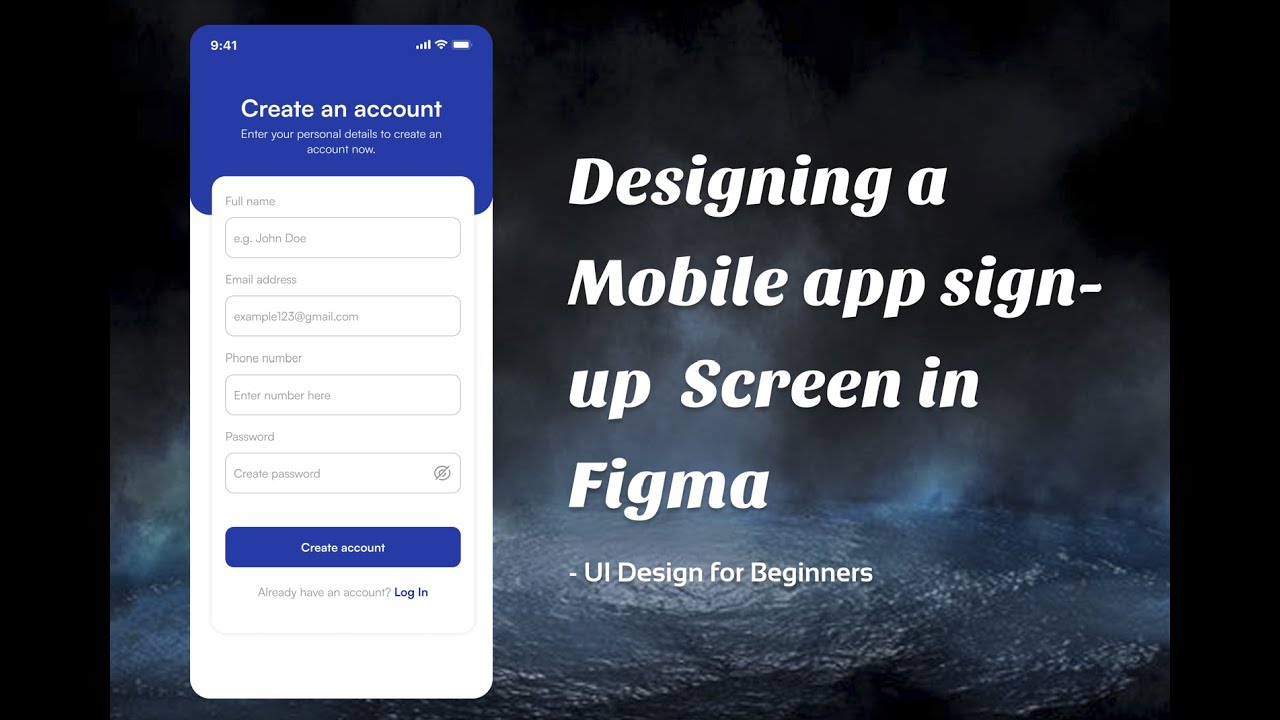 How to Design a Clean Mobile Sign-Up Screen in Figma. UI Tutorial for ...