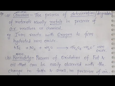 Q.28 Explain the term "Corrosion" and "Rancidity". - YouTube