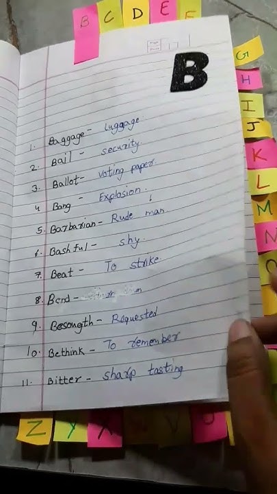 Dictionary || School Project || How to make Dictionary at Home || - YouTube