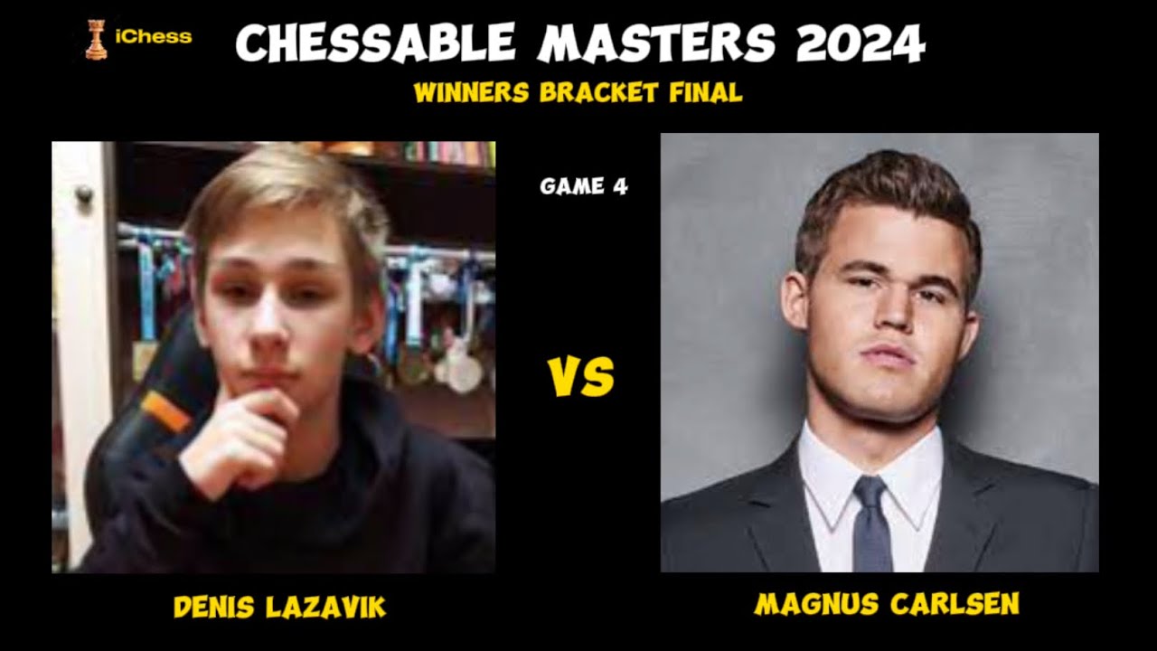 Denis Lazavik vs Magnus Carlsen! Chessable Masters 2024 - YouTube