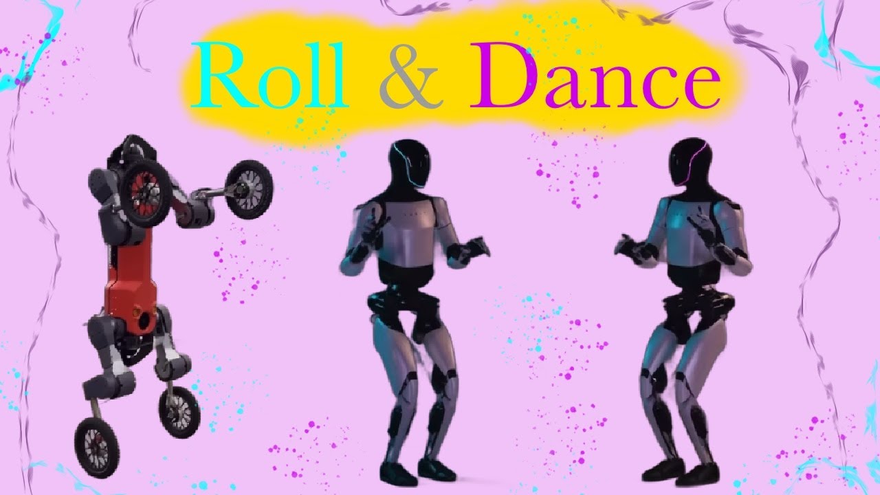 Tesla Optimus Gen 2 Dancing Robots & The Wheel Rolling Bot - YouTube