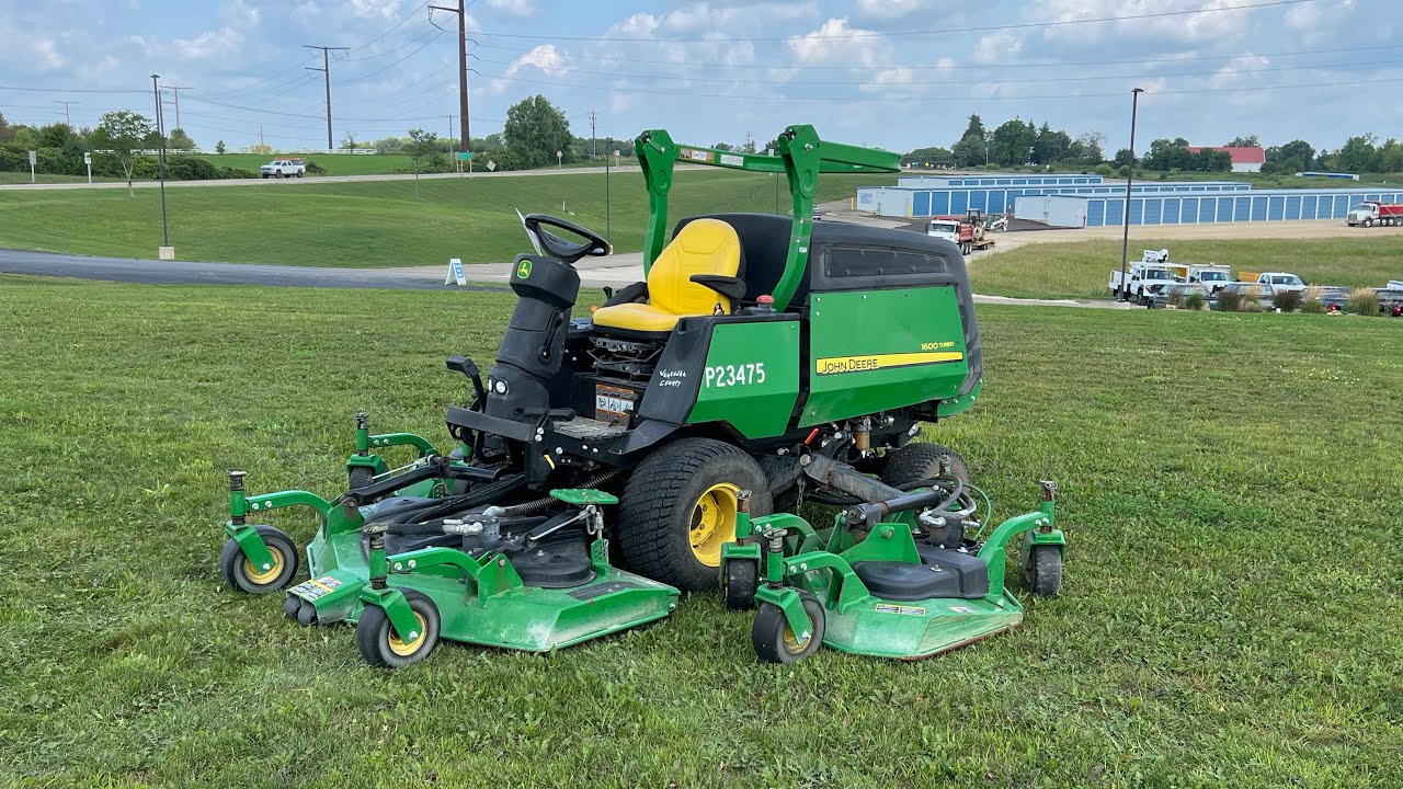 6862 - 2015 John Deere 1600 Turbo Diesel 128” Wide Cut Mower - YouTube