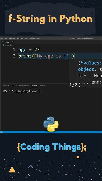 What is f-string or formatted String in python ? Python Interview Question | #shorts - YouTube
