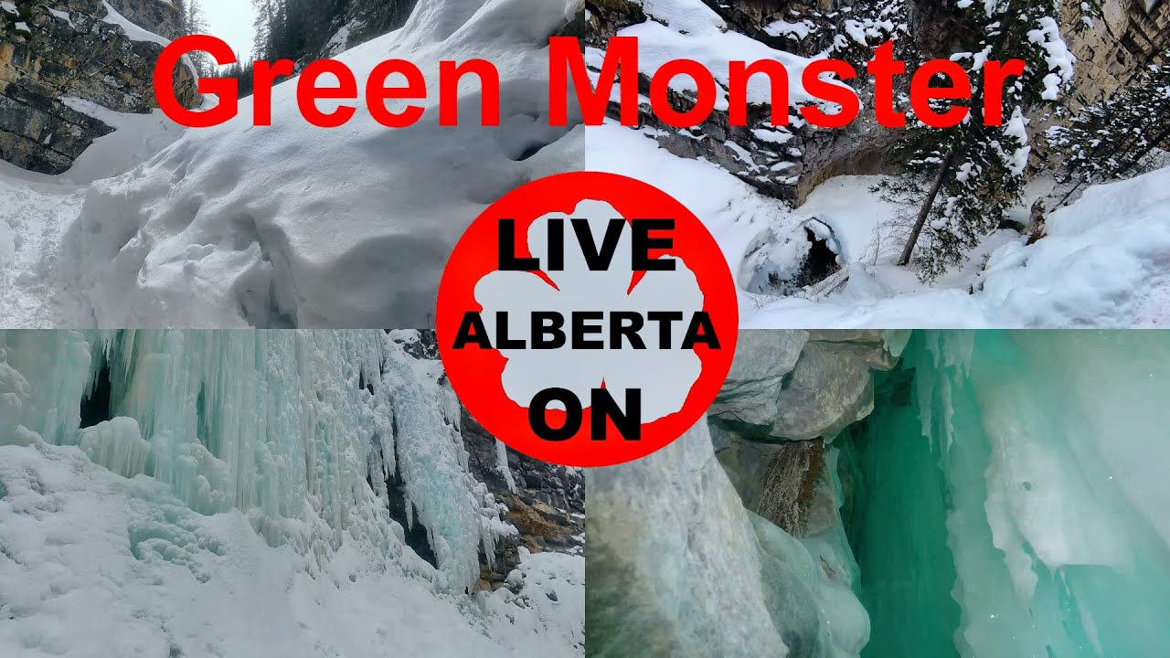 The GREEN MONSTER: My Best Frozen Waterfall Hike In Alberta # ...