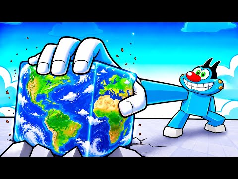 I Lifted Bigger Cubes Until I Reached EARTH In Roblox! 