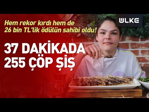 37 Dakikada 255 Adet Çöp Şiş Yedi, 26 bin TL'lik Ödülün Sahibi Oldu