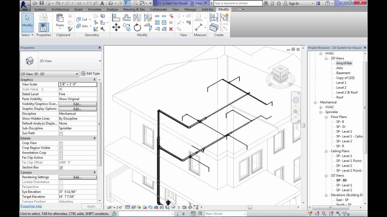 Sprinkler Systems in Revit (English subtitle) - YouTube