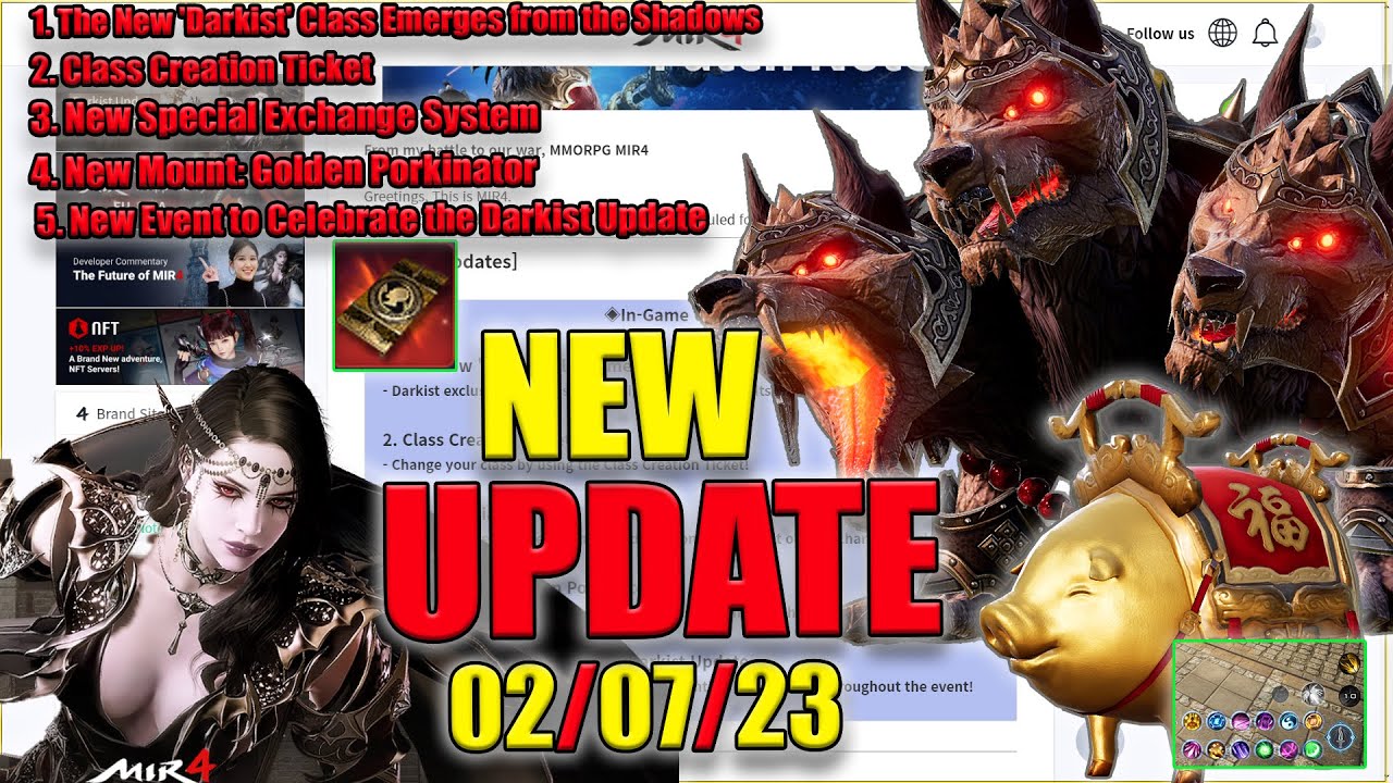 Mir4 New Update | New Class Darkist | New Exchange ticket System ...