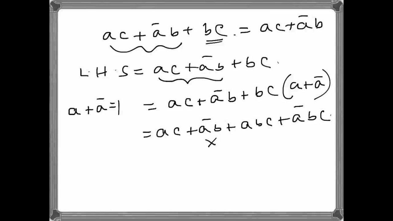 Digital Electronics: Boolean Algebra ( problem example) - YouTube