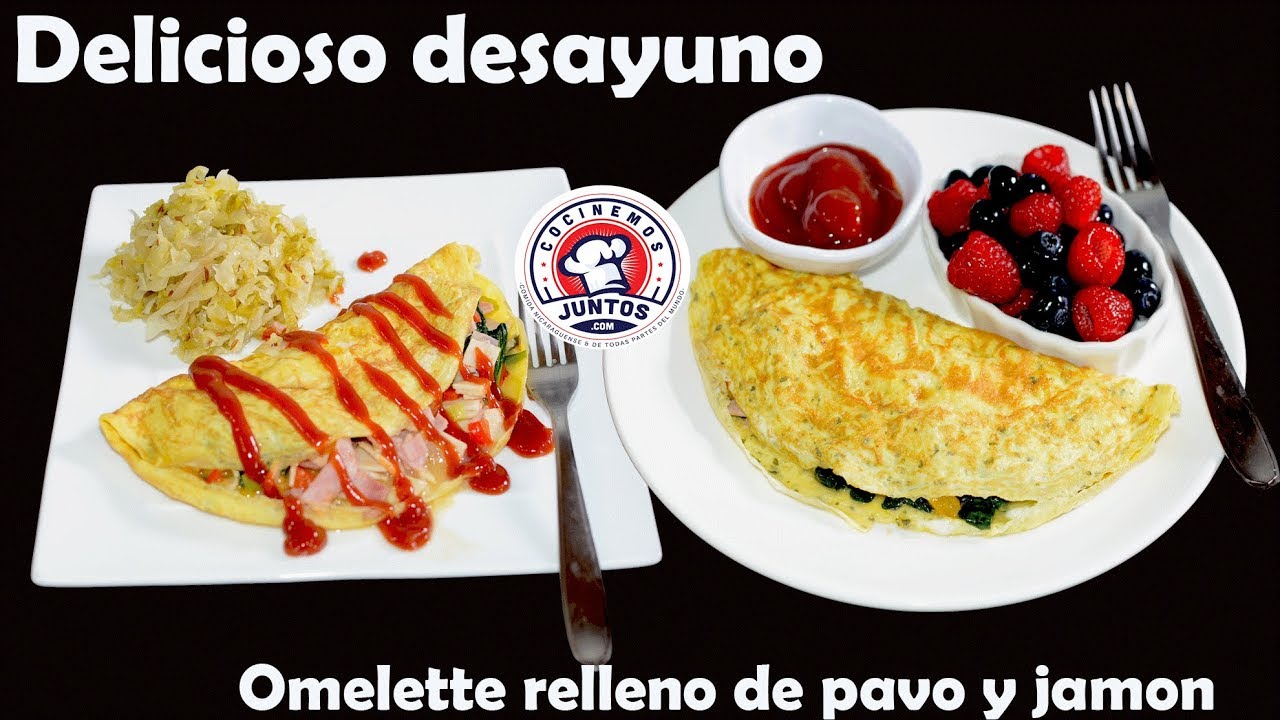 Fácil y delicioso desayuno saludable -(Omelette relleno) - YouTube