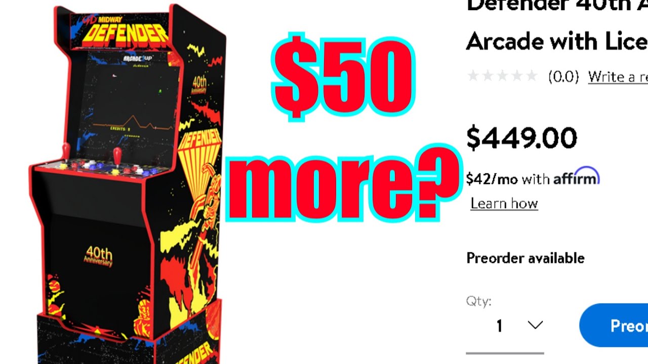 Arcade1up DEFENDER and GALAGA Legacy cabs for sale... for $50 more than ...
