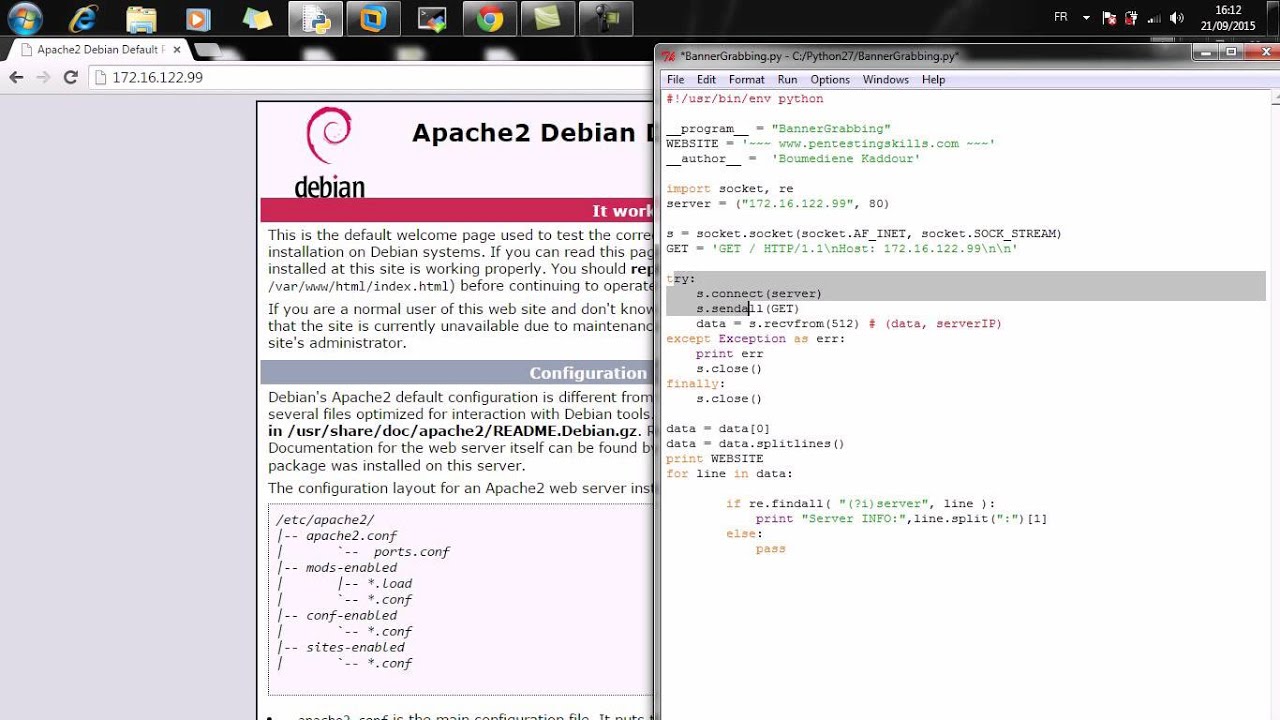 09 Offensive Python For Networkers Create Your First Banner Grabbing Tool Youtube