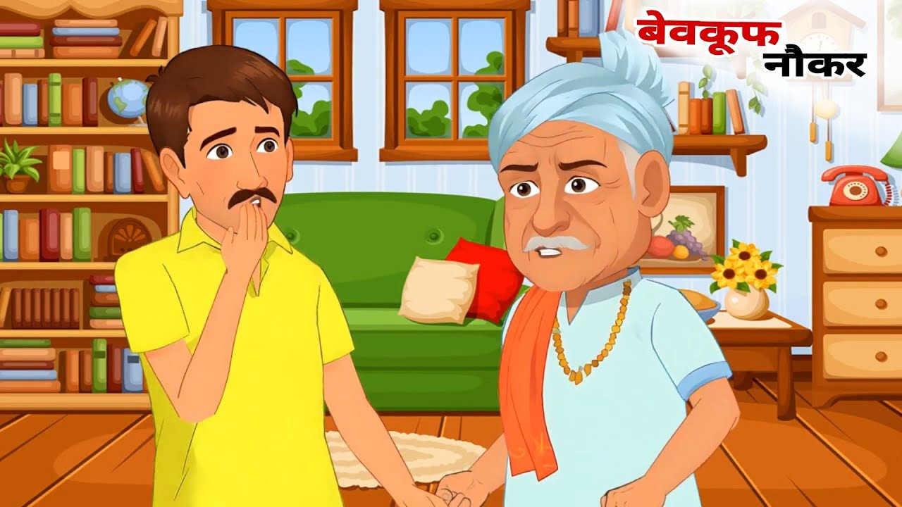बेवकूफ नौकर 😴 | Bewakoof Naukar | Takdeer | Hindi Kahaniya | Cartoon ...