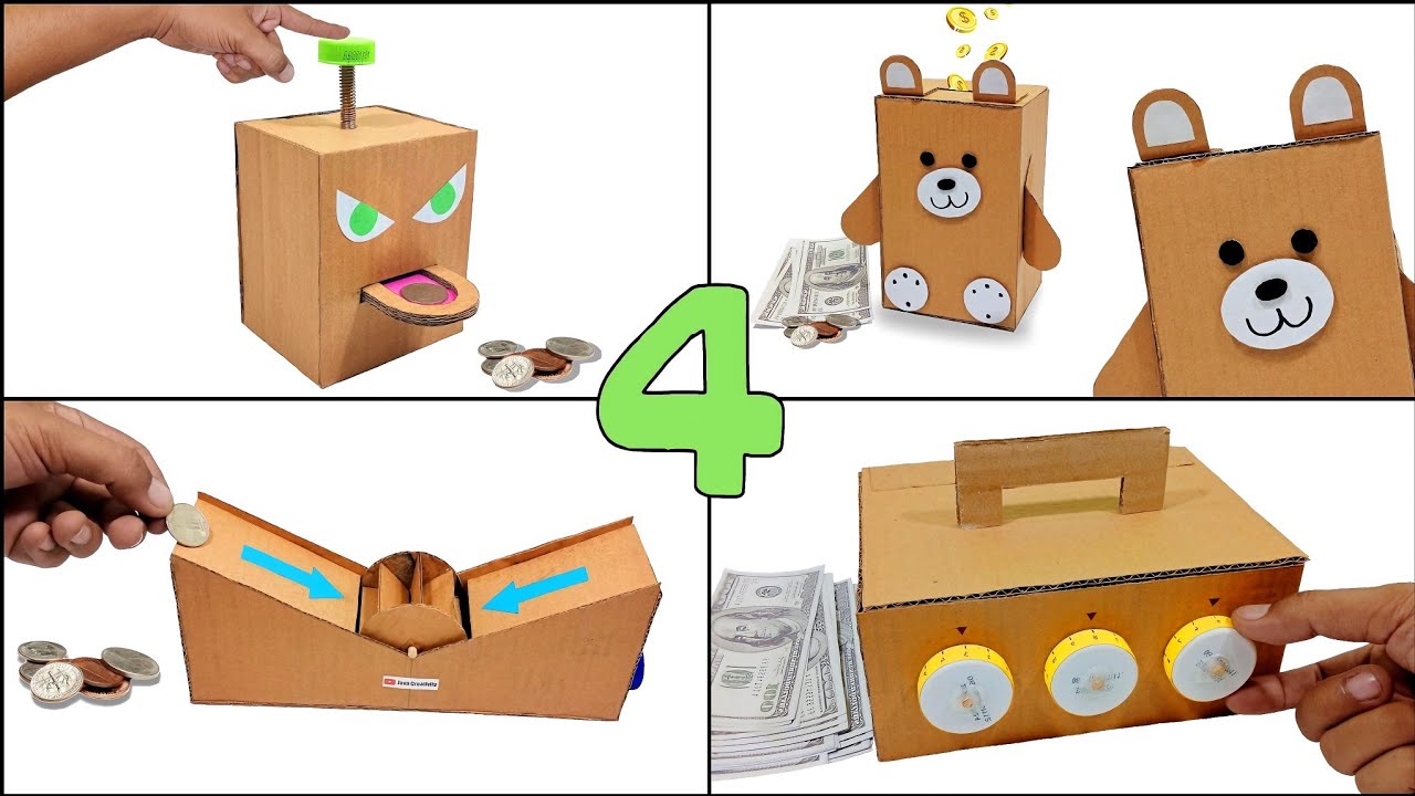 TOP 4 How To Make Money Bank At Home - How To Make a Money Bank ...