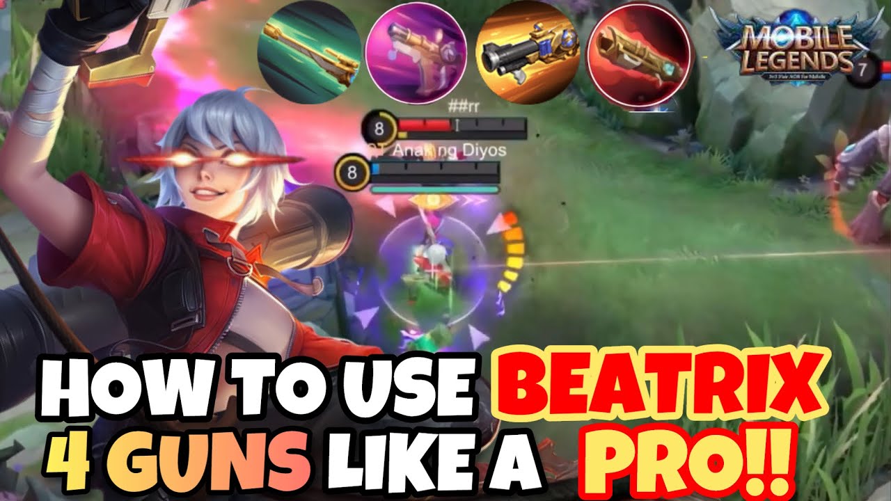 HOW TO USE BEATRIX 4 GUNS LIKE A PRO | RG WITH RECKLESS AND KEVINHAY | MLBB - YouTube