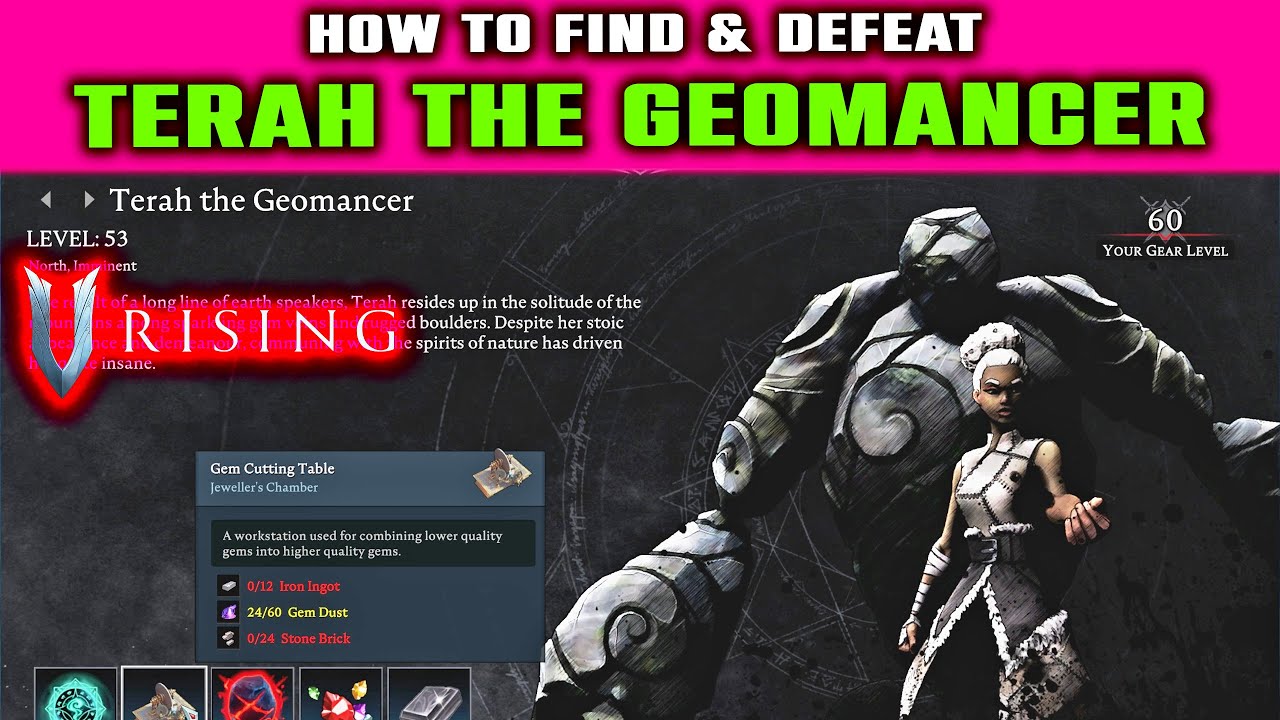 V Rising: How to Find & Defeat TERAH THE GEOMANCER BOSS - Unlock Gem ...