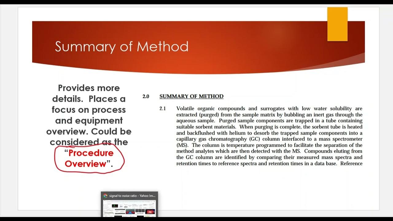 CTC 115 Methods: Lab Methods Scope, Application, Summary, and Method Detection Limit (MDL) Part ...