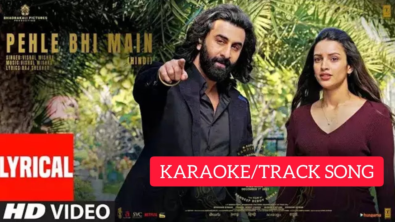 PEHLE BHI MAIN | KARAOKE | ANIMAL | VISHAL MISHRA | - YouTube