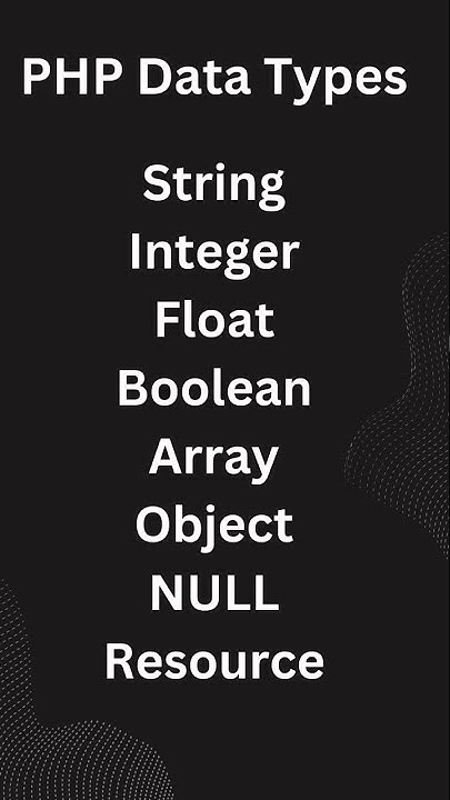 PHP DataTypes - YouTube