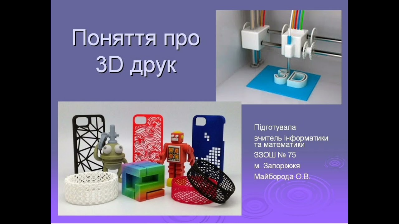 Інформатика 9 клас Поняття про 3d друк Youtube