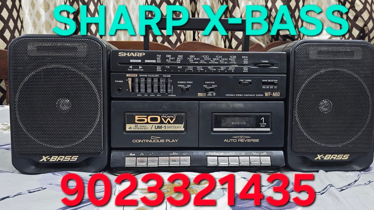 #SHARP X- BASS portable stereo system WF-A60 mo.9023321435 (sold out ...