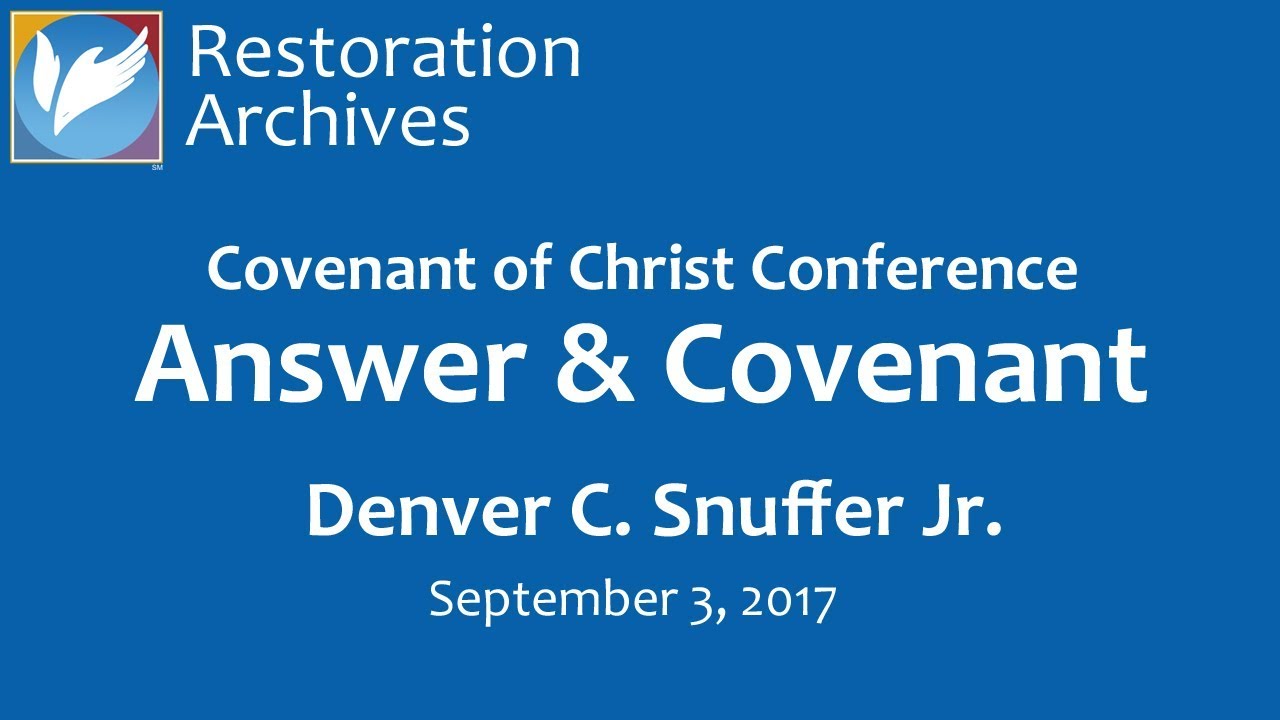 Answer and Covenant, by Denver Snuffer - YouTube