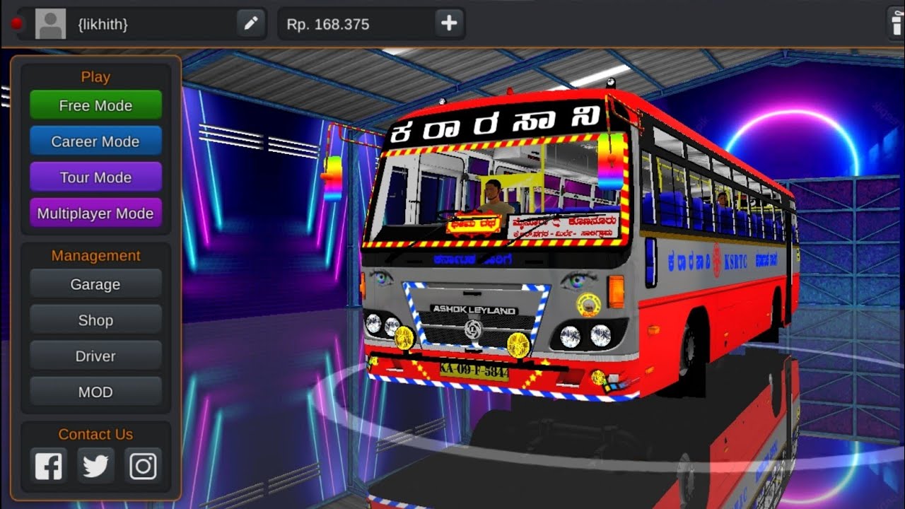 NEW kms ksrtc bus mod livery release Download now' - YouTube
