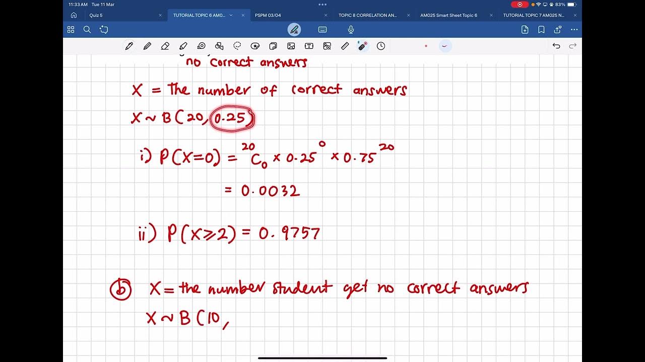 Binomial Distribution | Tutorial 5 | Question 4 - YouTube