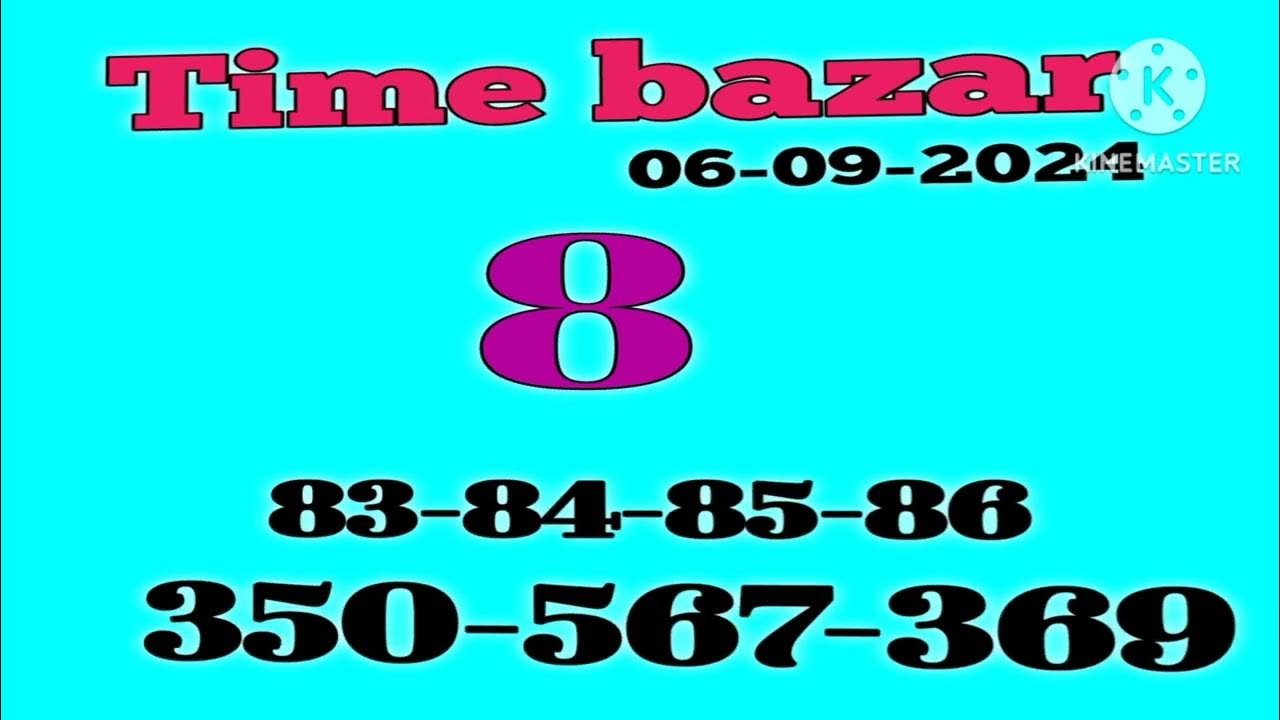 Time bazar Today 06-09-2024 Time bazar Matka jodi Panel and viral Satta Matka ? - YouTube