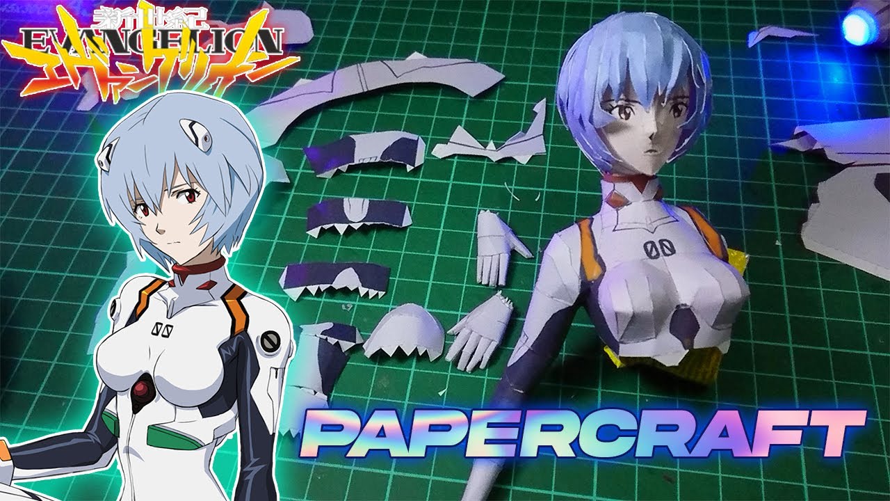 How to make Rei Ayanami action figure from paper (time lapse build ...