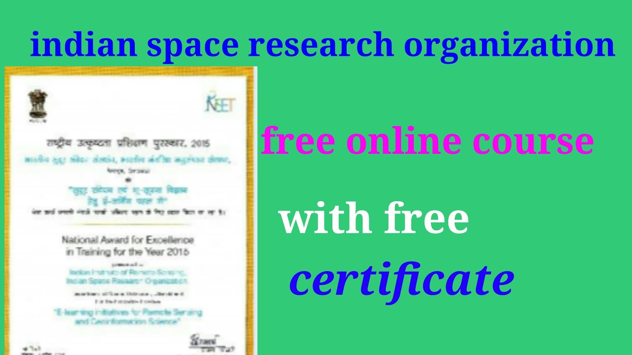 Isro free online courses with certificates - YouTube