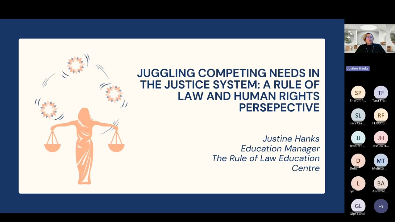 Webinar - Juggling Competing Needs in the Justice System: A Rule of Law ...