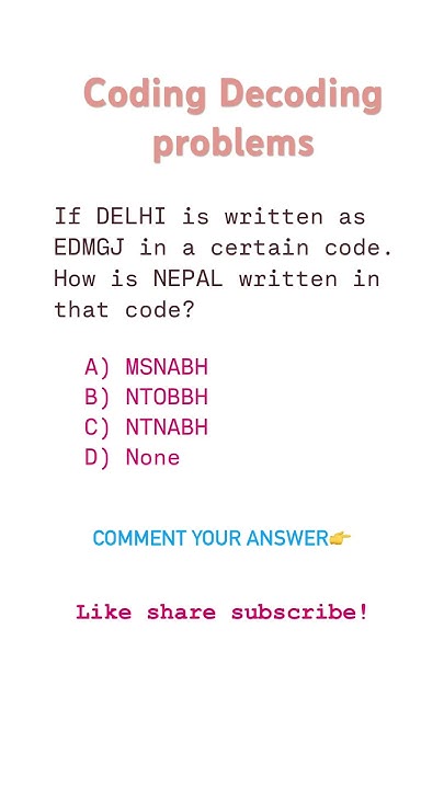 Coding Decoding problem | math hacks and tricks | math choose any ...