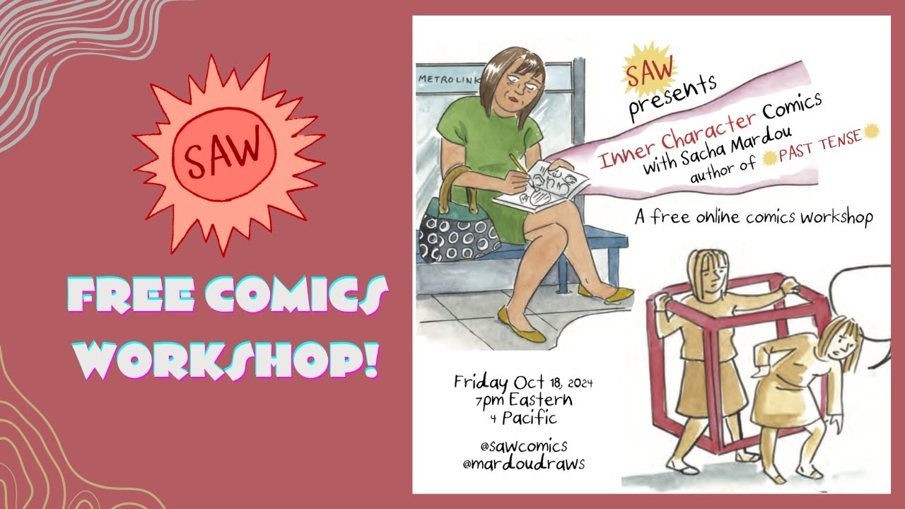 Inner Character Comics with Sacha Mardou - SAW Free Friday Night Comics Workshop - YouTube