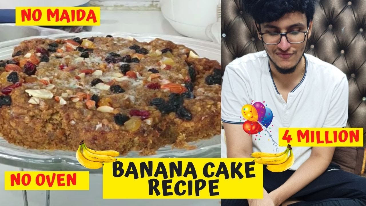 Eggless banana cake recipe @ Triggered insaan - YouTube