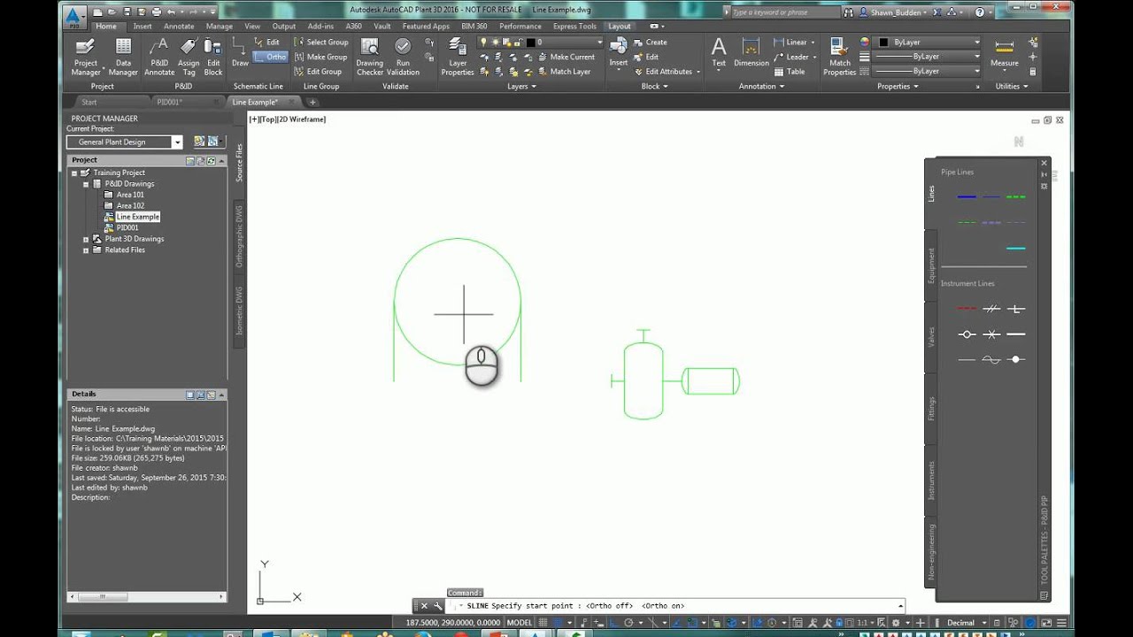 AutoCAD P&ID Creating Lines - YouTube