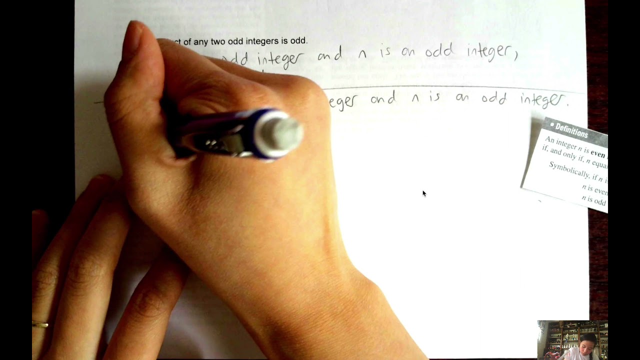 Direct Proof: The product of any two odd integers is odd (Version 1 ...