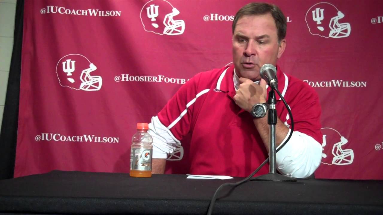 Video: Indiana coach Kevin Wilson's strange postgame interview - YouTube