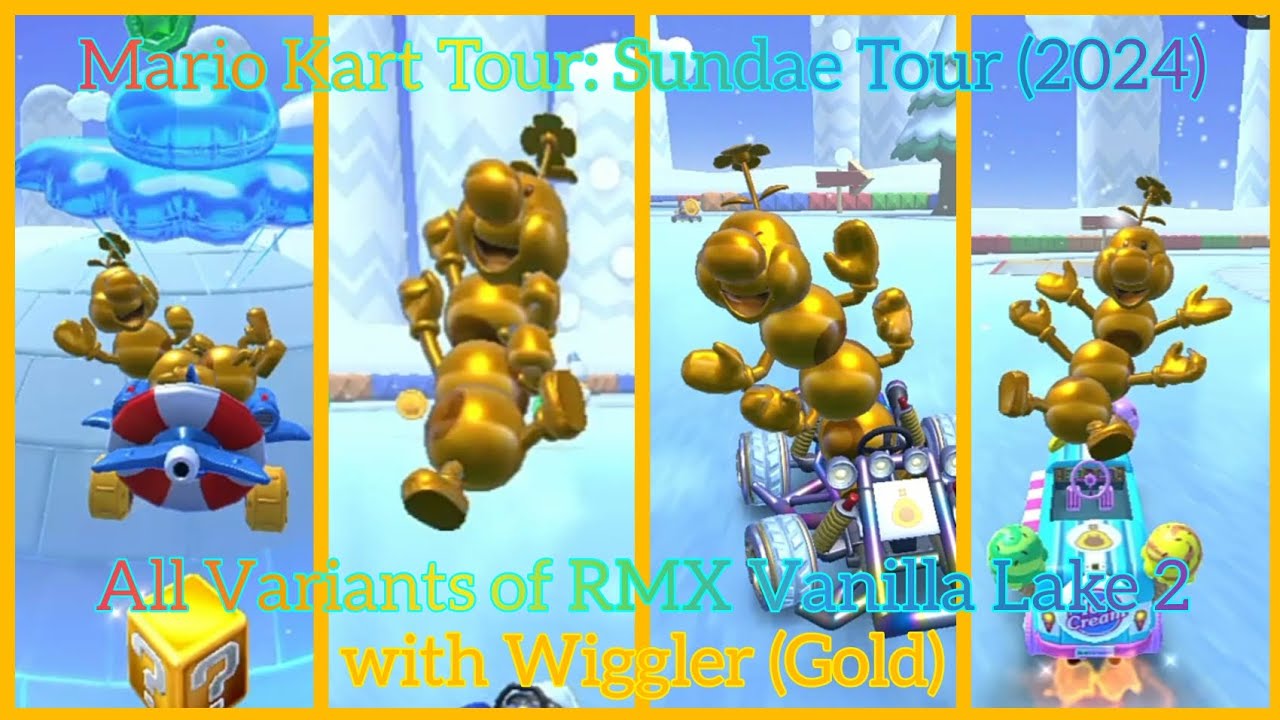 All Variants of RMX Vanilla Lake 2 with Wiggler (Gold) | Mario Kart ...