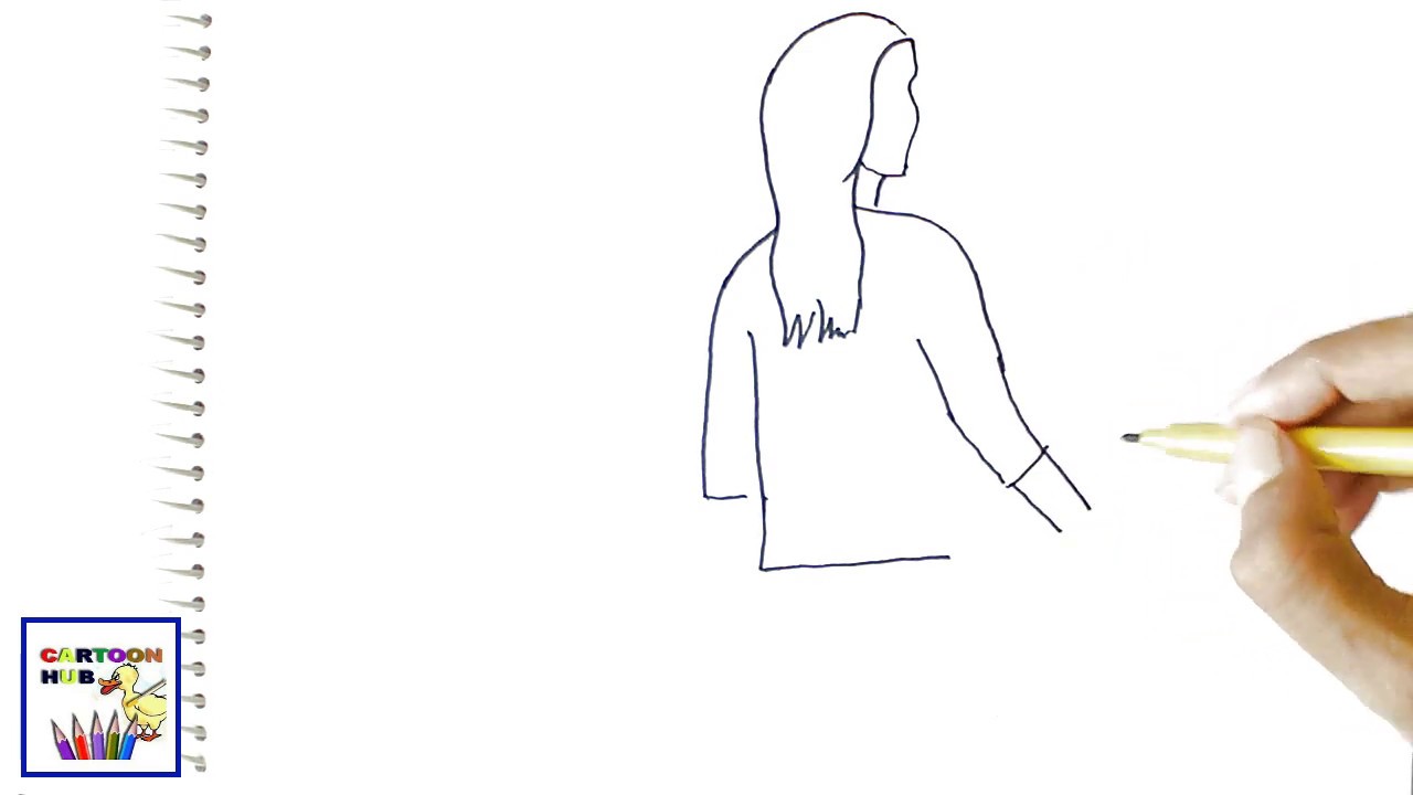 Learn how to draw a girl side view easy step by step - YouTube
